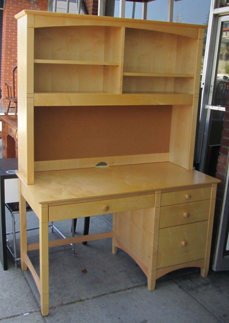 UHURU FURNITURE & COLLECTIBLES: SOLD Birch Desk With Shelf $95