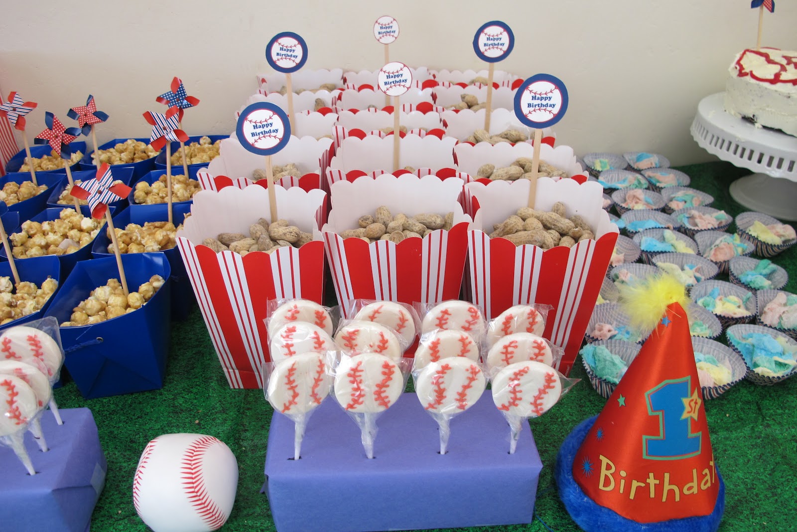 Baseball 1st Birthday - Made with HAPPY