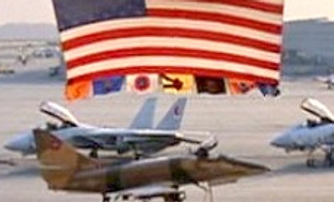 The Voice of Vexillology, Flags & Heraldry: US flag in Top Gun 1986