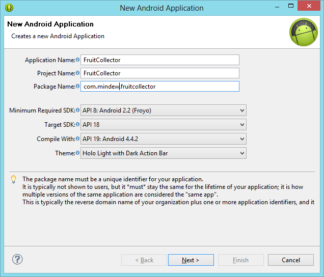 Android Game Development Tutorial: Create a Game Project