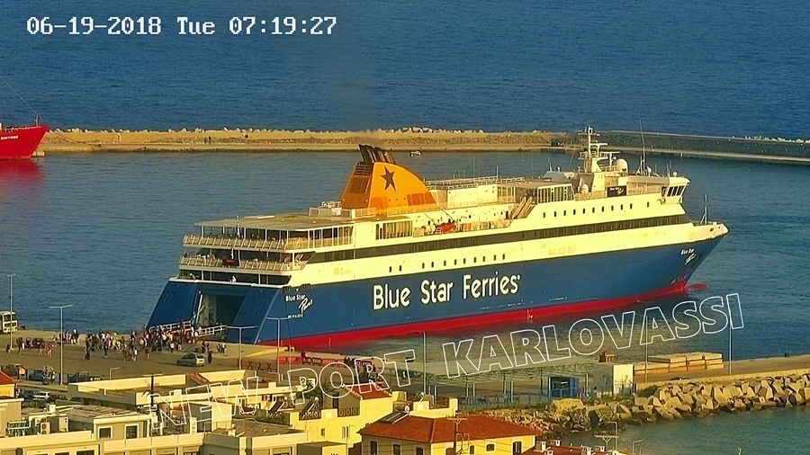New Port Karlovassi: Πρωτος καταπλους-αποπλους του Blue Star Paros στο ...