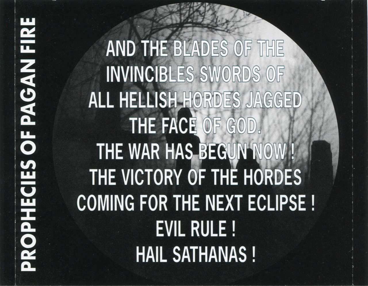 Cries from the Quiet World: Enthroned "Prophecies Of Pagan Fire"