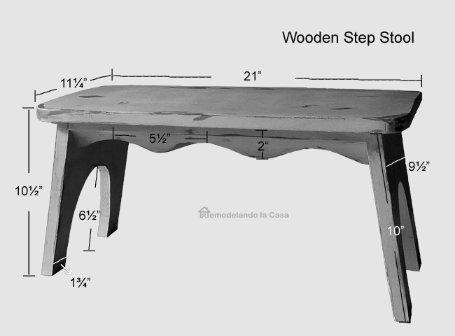 DIY - Wooden Step Stool - Vintage Look - Remodelando la Casa