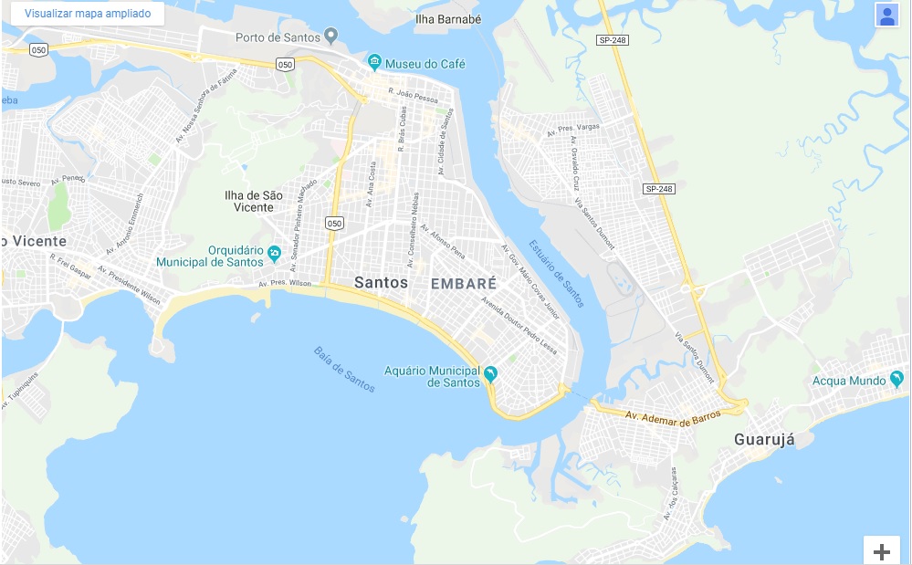 A Cidade de Santos: Cidade de Santos - Mapa de Localização