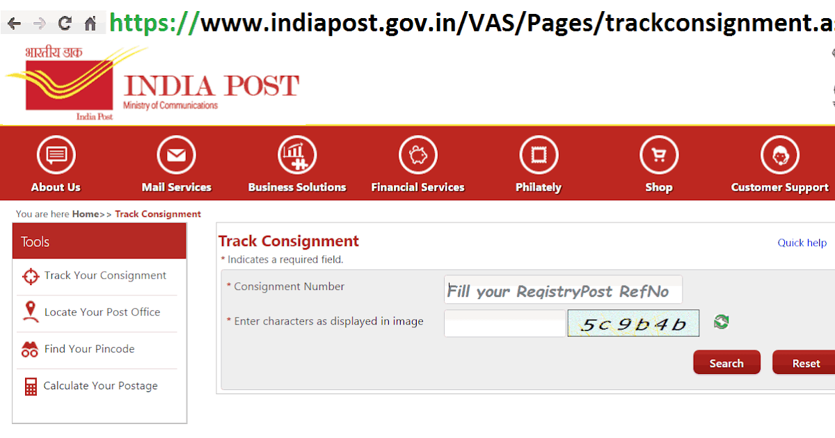 Indian Postal Service Tracking