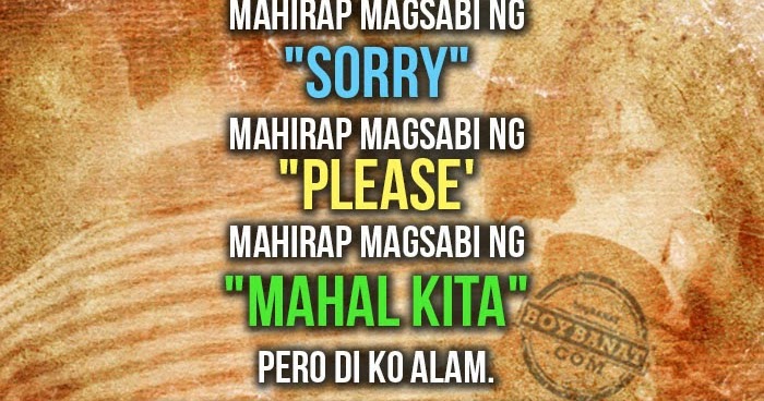 Tagalog Frustrated Love Quotes and Sayings ~ Boy Banat
