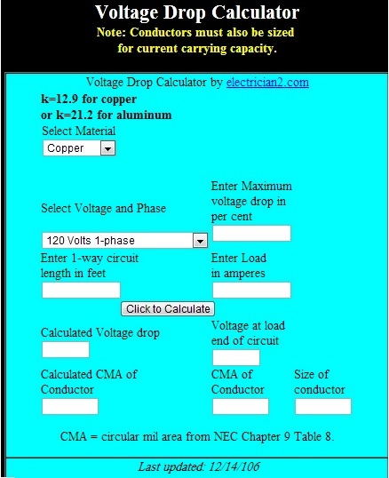 Voltage Drop Calculations- Part Five ~ Electrical Knowhow