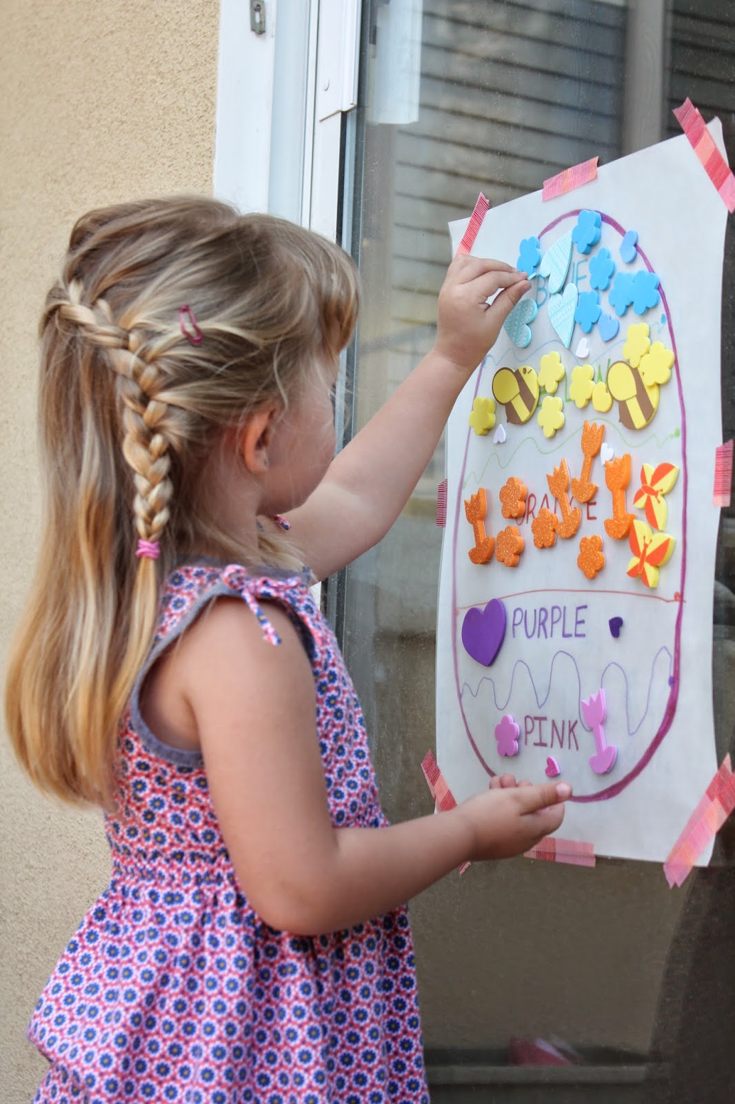 Little Sign, and More: Easter Egg Color-Sorting Collage