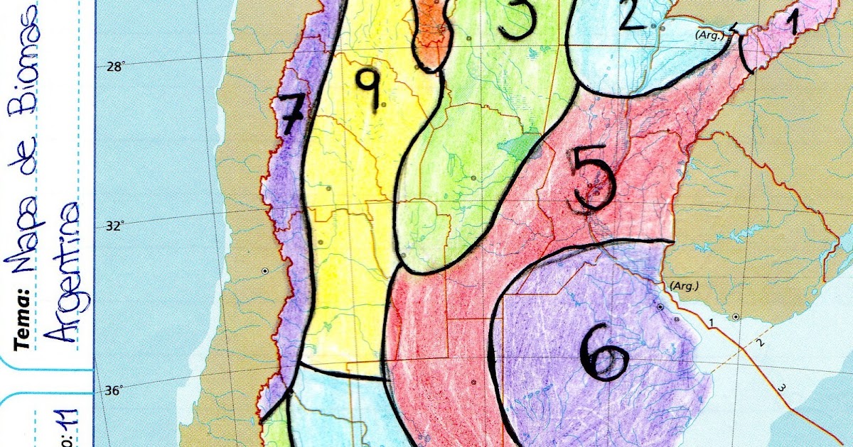 GeografíaArg: Mapa de Biomas de la Rep. Argentina