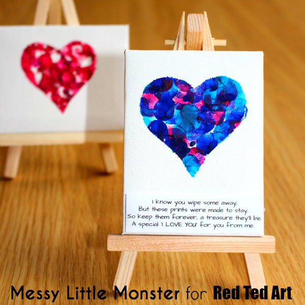 Fingerprint Heart Poem - Messy Little Monster
