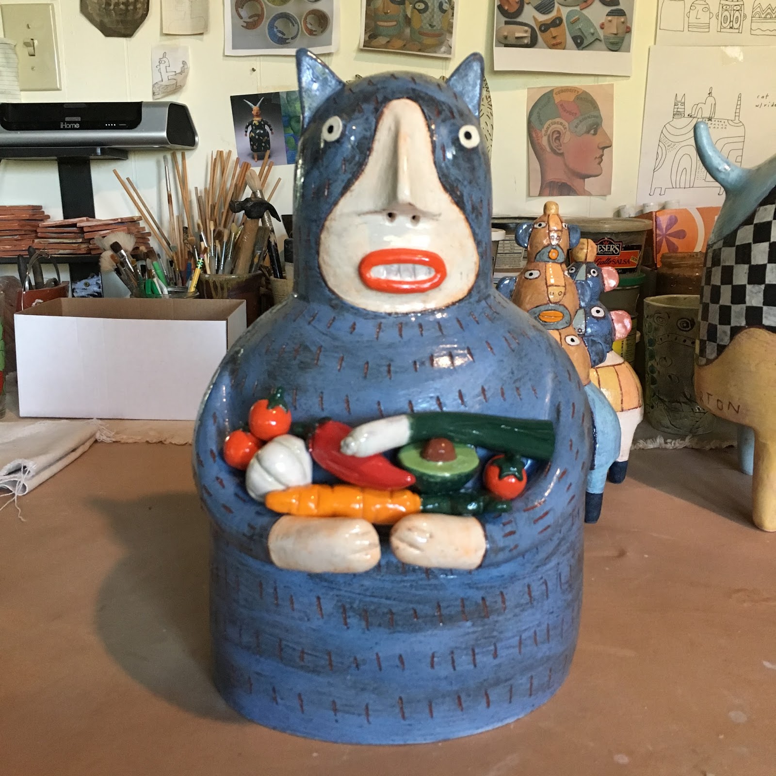 Kim Murton: Some finished pieces and the abstract head