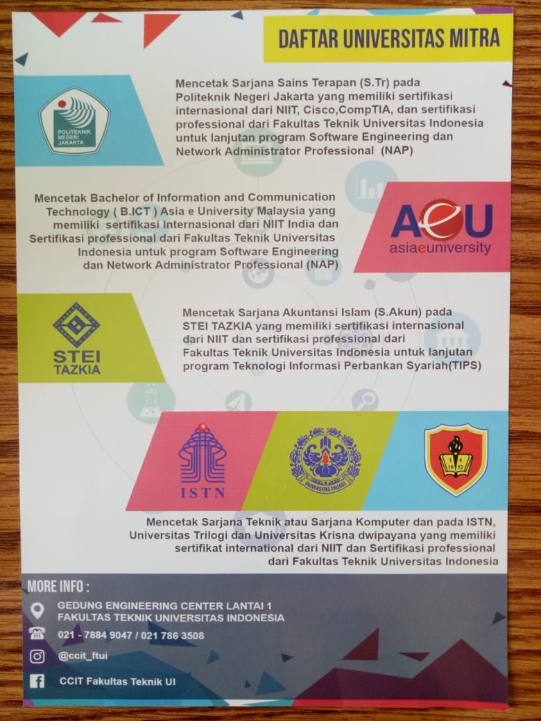 BK Online SMKN 1 Cibinong: CCIT - FT UI 2018