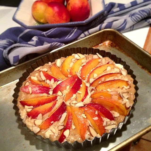 Crustless Nectarine Tart w/ Frangipane