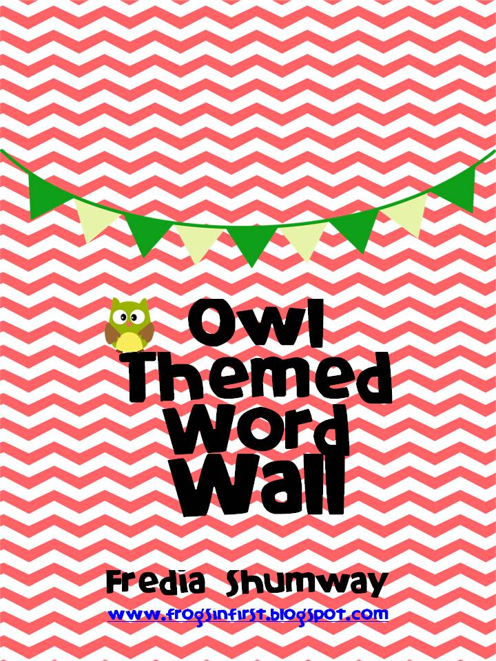 Frogs in First: Owl Themed Word Wall