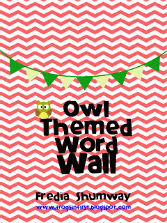 Frogs in First: Owl Themed Word Wall