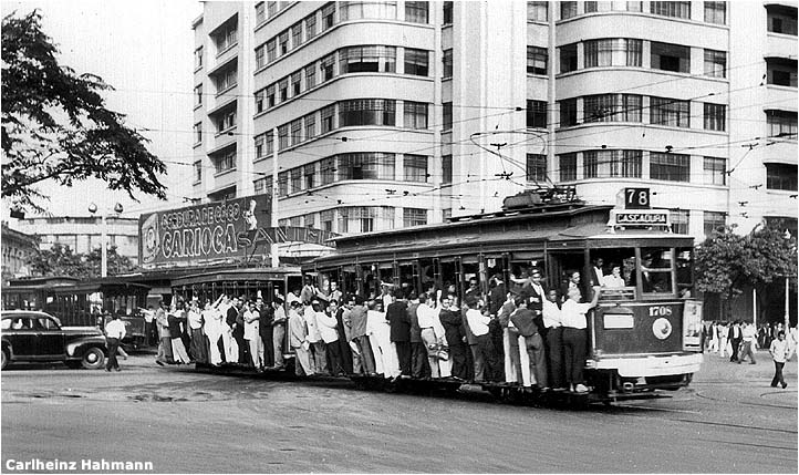 RIO DE JANEIRO: BONDE NA CENTRAL, 1947