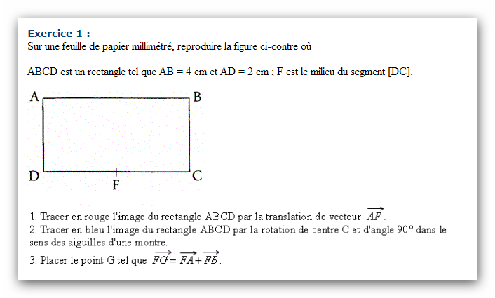 translation et rotation exercices corrigés pour 2eme secondaire - موارد ...