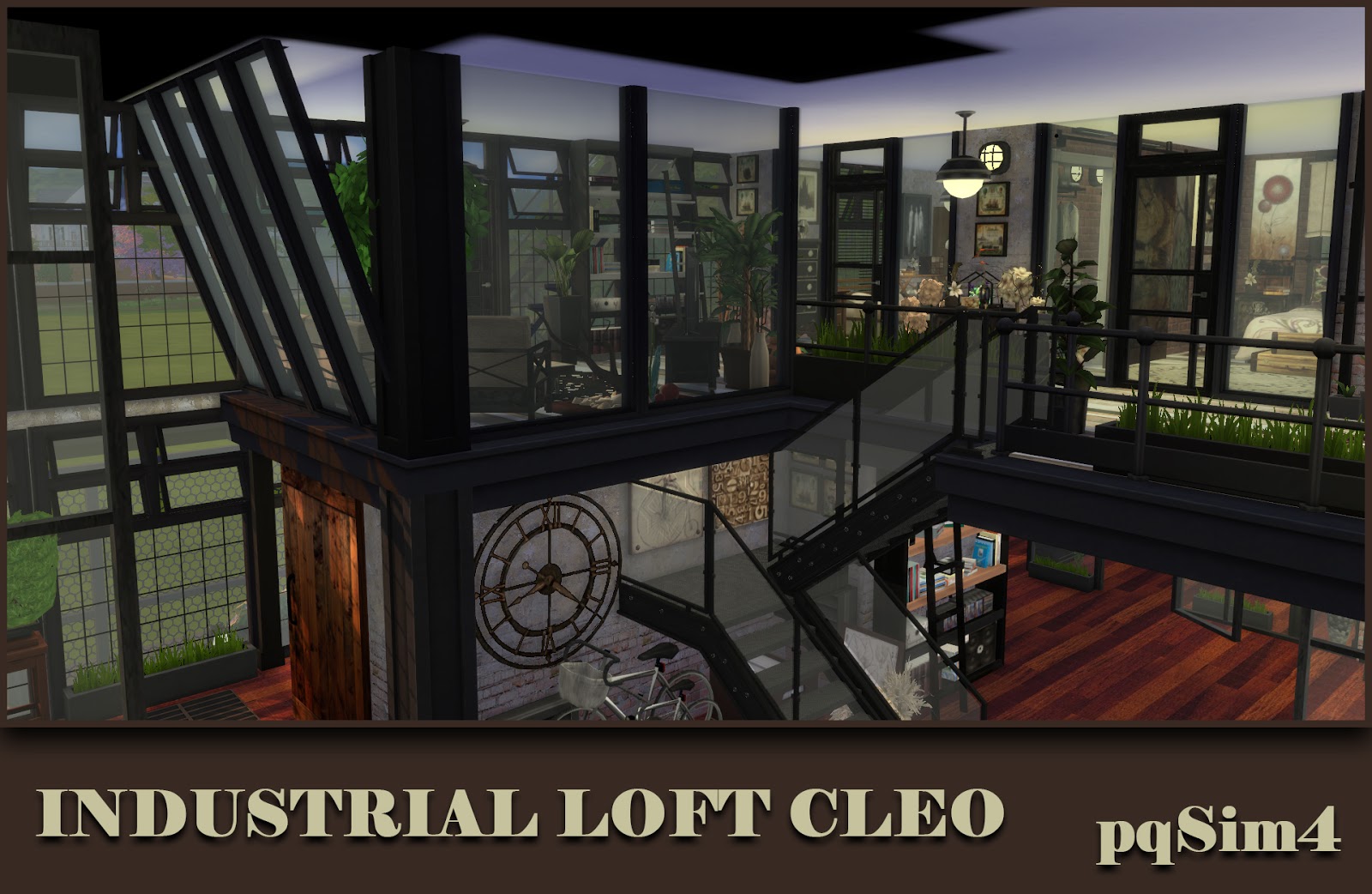 Industrial Loft "Cleo". Sims 4 Custom Content.