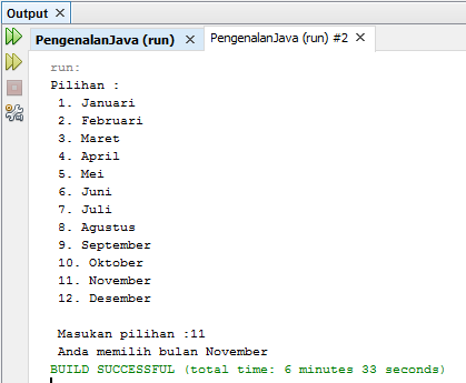 Program menggunakan switch untuk menentukan bulan di Java | Download ...
