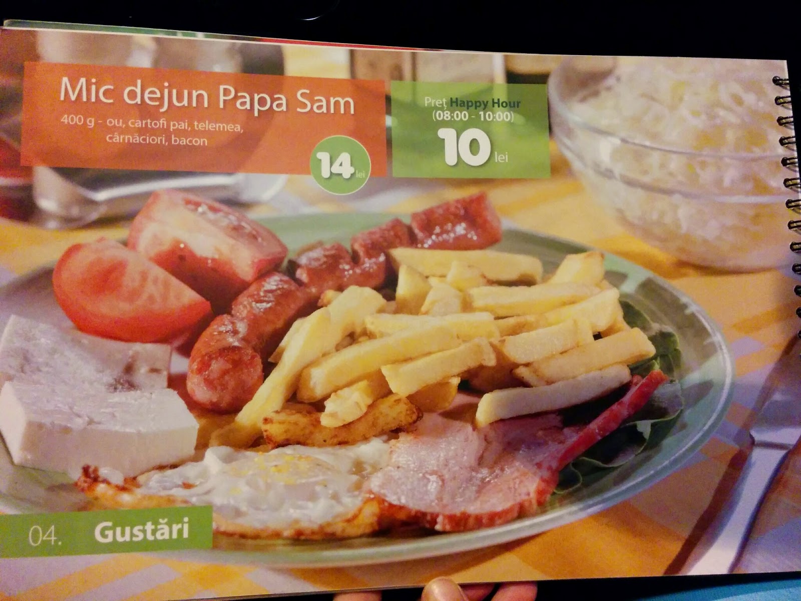 Meniu Restaurant Papa Sam Timisoara