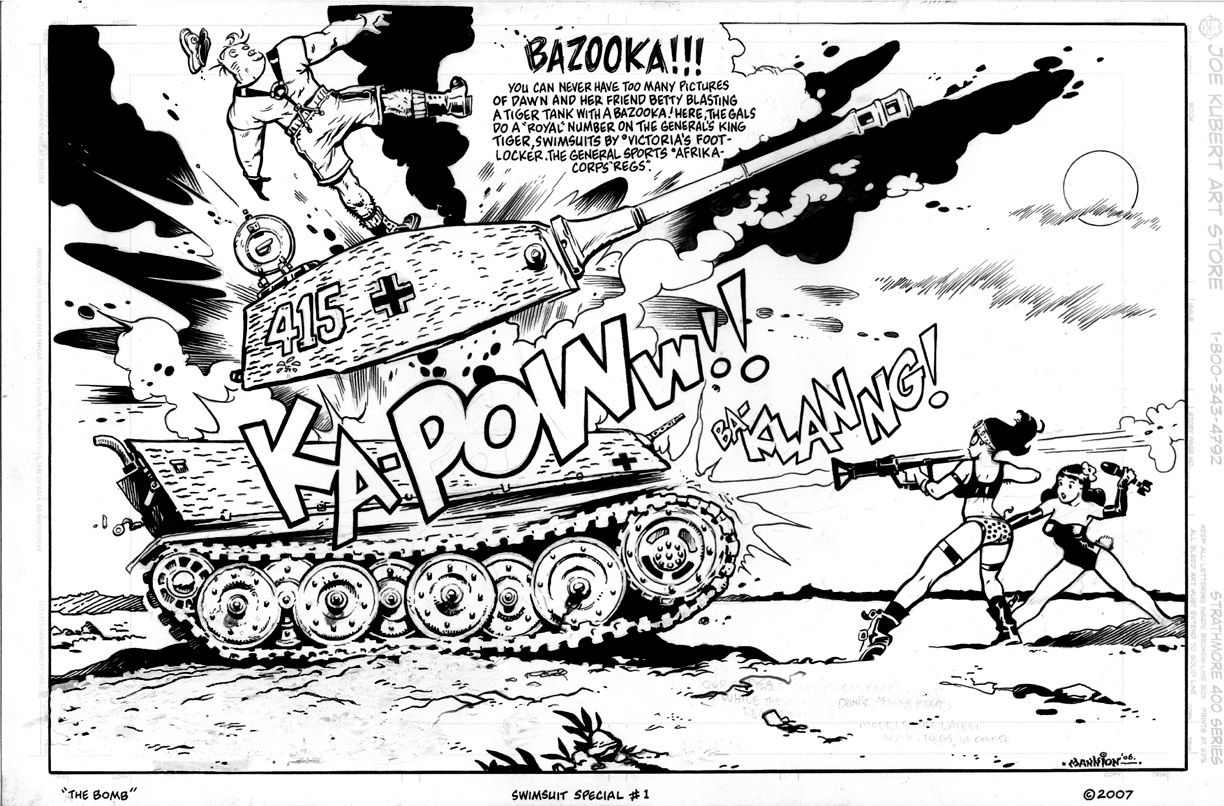 steve mannion comics: Pin-Up of the day...The BOMB Tiger Tank