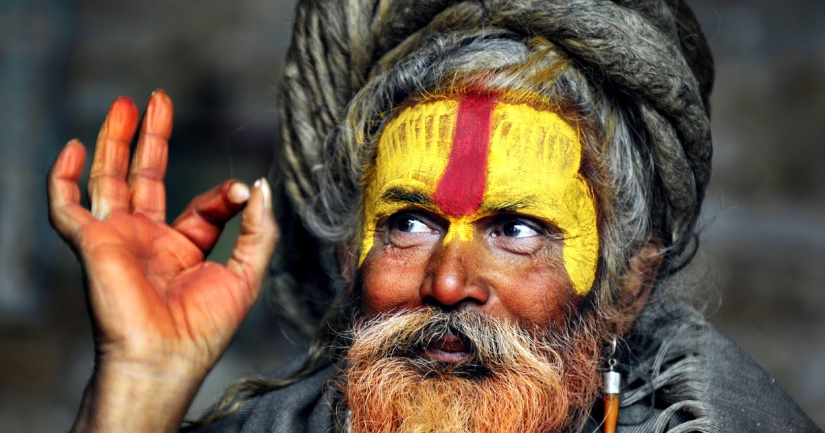 The Tilak - Tilaka sacred symbol on forehead or between eyebrows