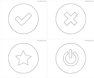 Four Coloring: Free printable Button coloring pages for kids