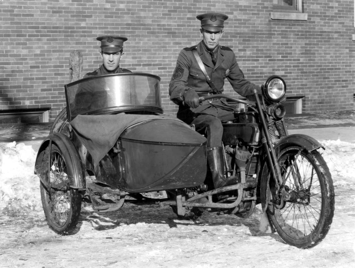 MOTORCYCLE 74: Police sidecar 1920's