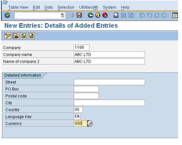 Knowledge Tree: SAP Company Code Configuration