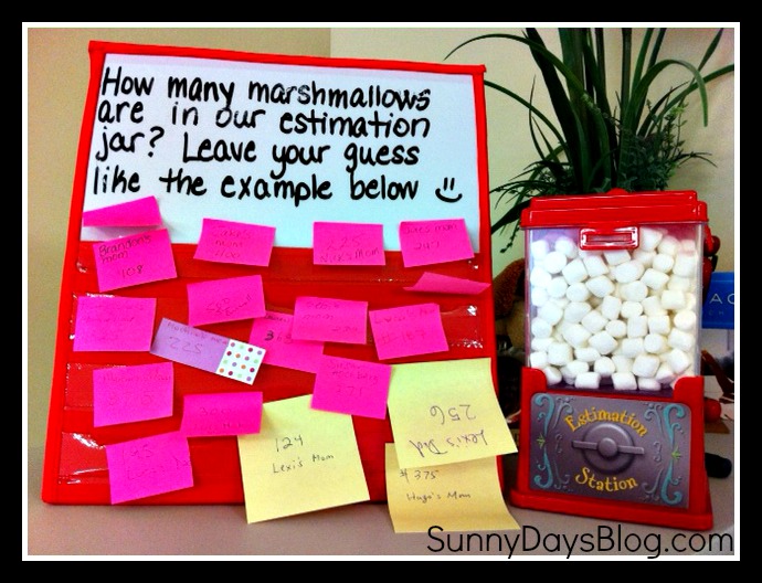 estimation station | Estimation activities, School open house, Estimation