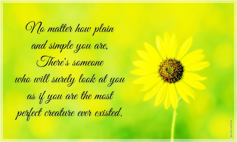 No Matter How Plain And Simple You Are - SILVER QUOTES