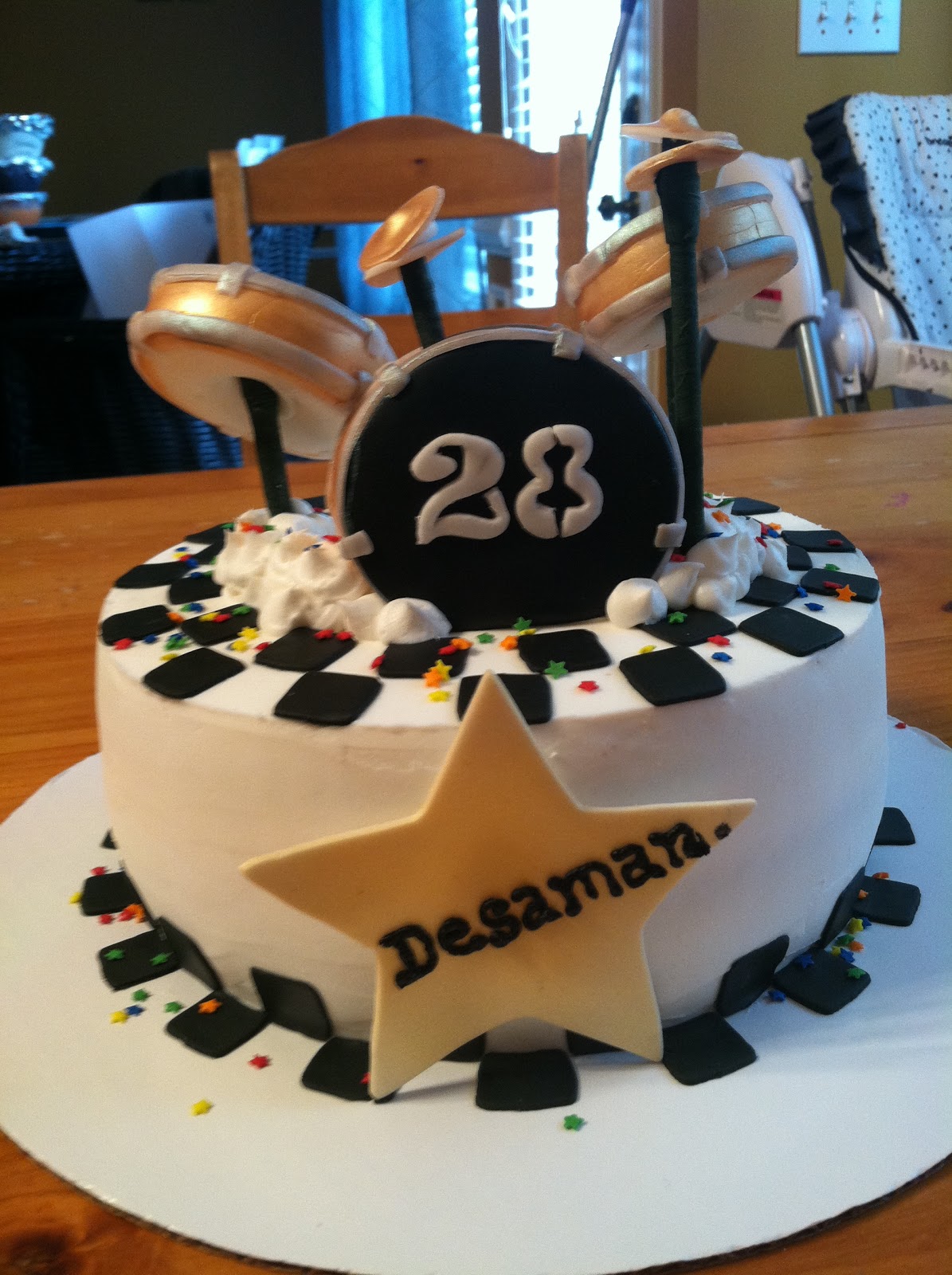 Introducing....: Drummer cake for a Drummer's birthday