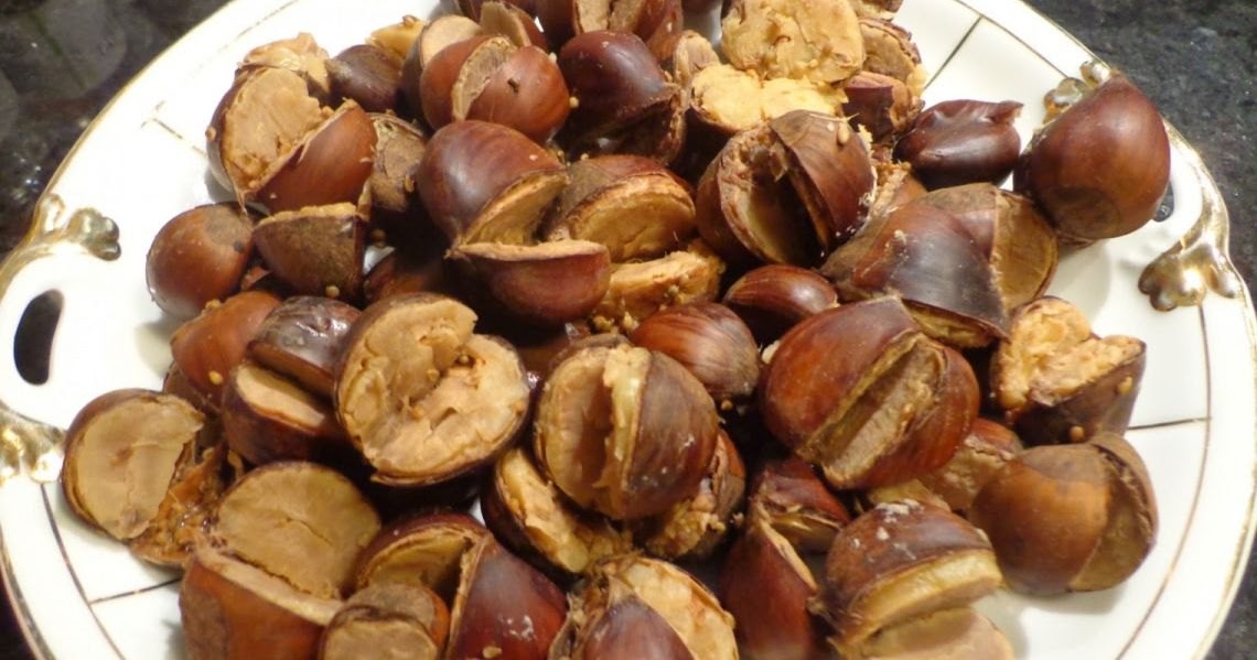 Prato Caseiro: Castanhas cozidas aromatizadas com erva-doce