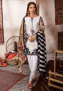 Pakistan' s Brand Cross Stitch Cotton Satin Collection 2018-19
