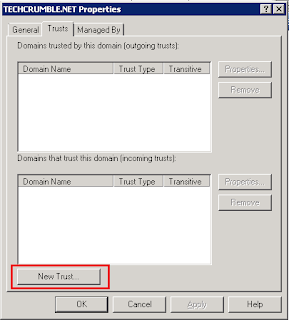 Create Windows Trust between two domains | TechCrumble