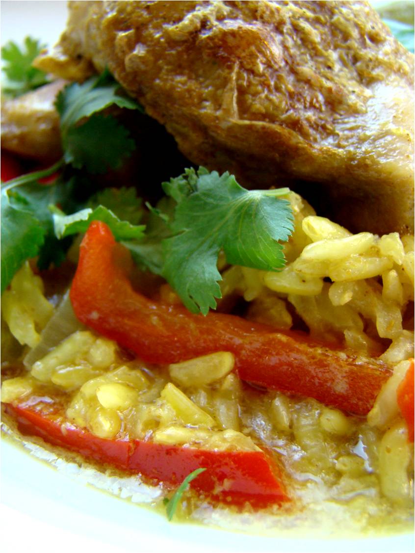 Coconut curry chicken and rice