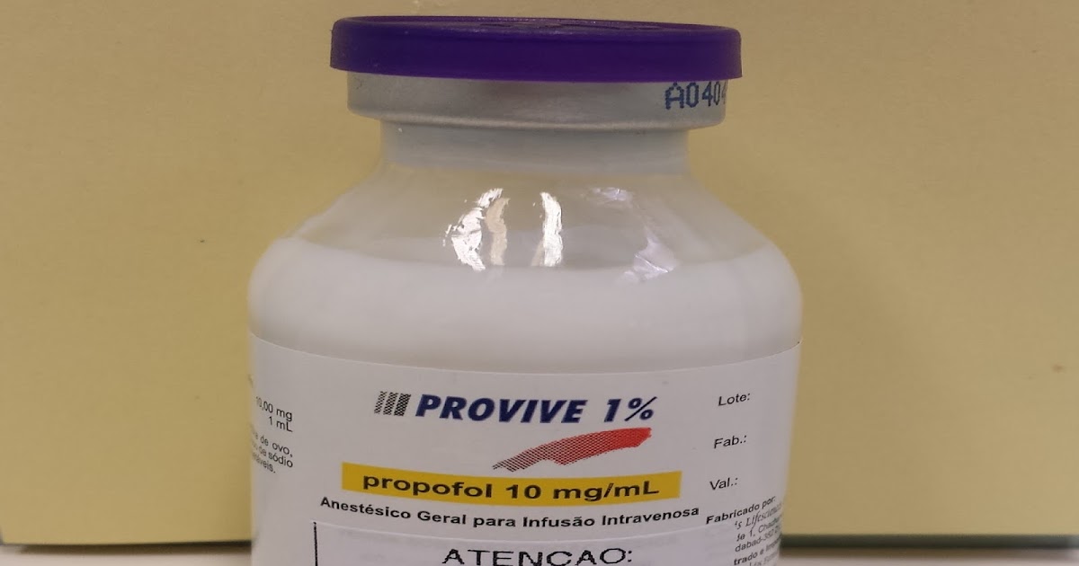 Farmácia HGSM: Estabilidade propofol / Provive
