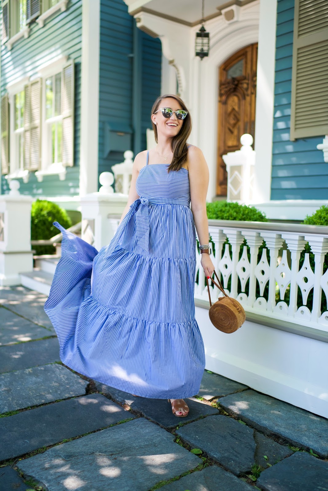 Tiered Maxi Dress in Nantucket | Connecticut Fashion and Lifestyle Blog ...