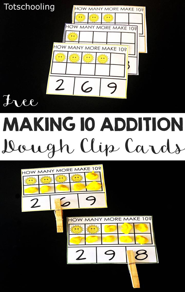 Making 10 Clip Cards | Totschooling - Toddler, Preschool, Kindergarten ...