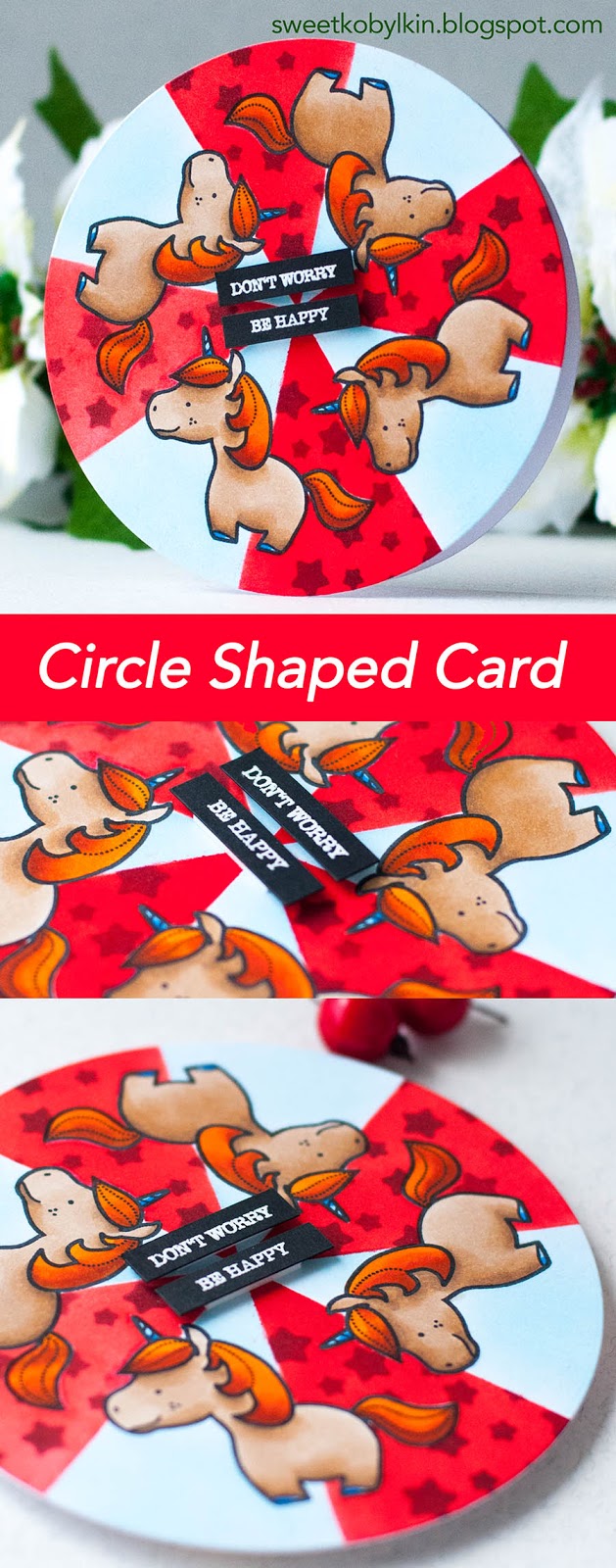 Shaped Card | Challenge Time at Create A Smile | Sweet Kobylkin
