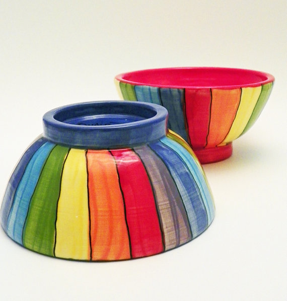The Colorful White: Colorful Ceramic Bowls
