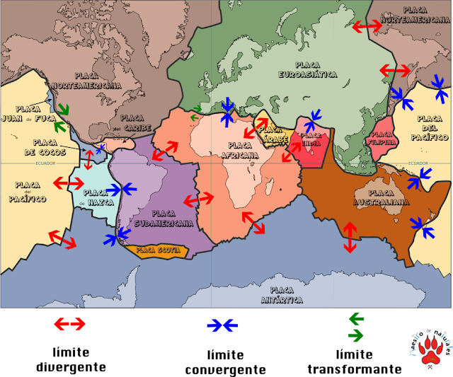 GEOGRAFÍA MUNDIAL: PLACAS TECTÓNICAS - MAPAS