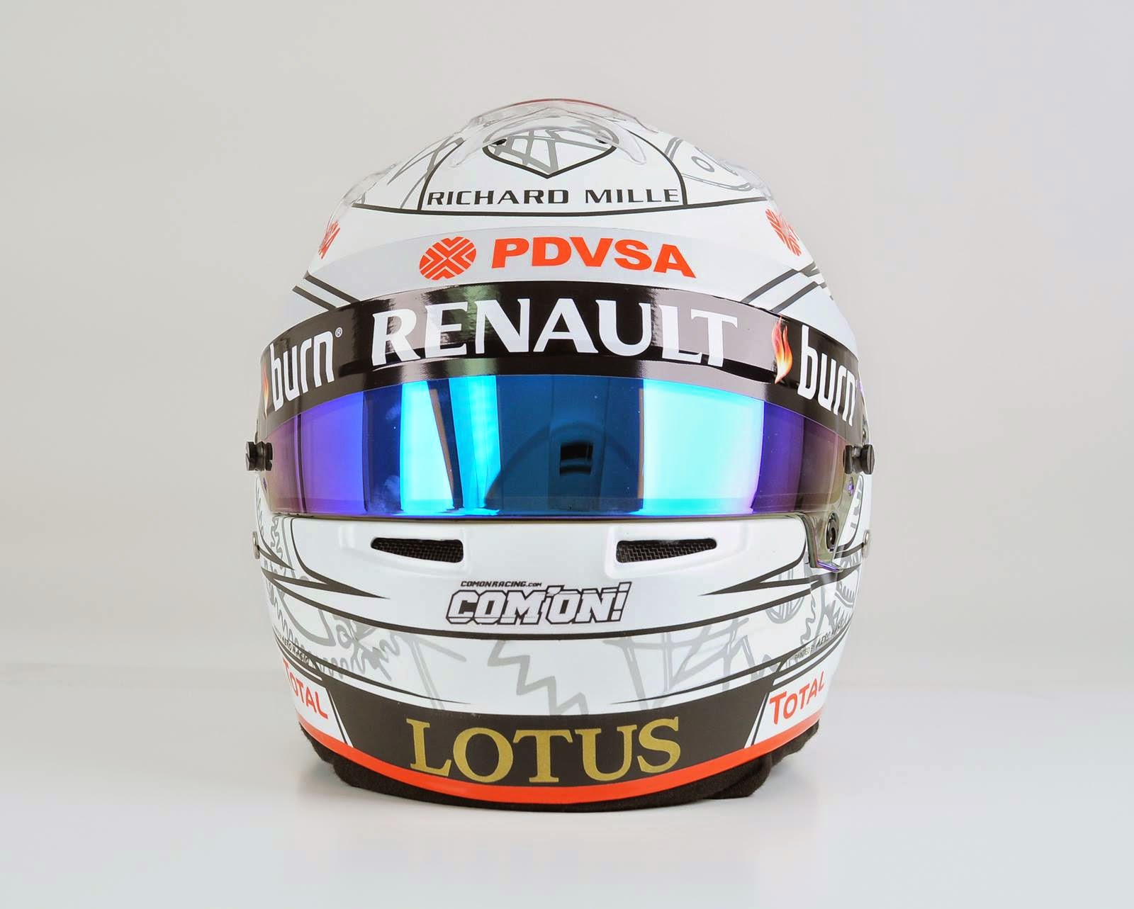 Racing Helmets Garage: Bell HP7 R.Grosjean Abu Dhabi 2014 by Com'On ...