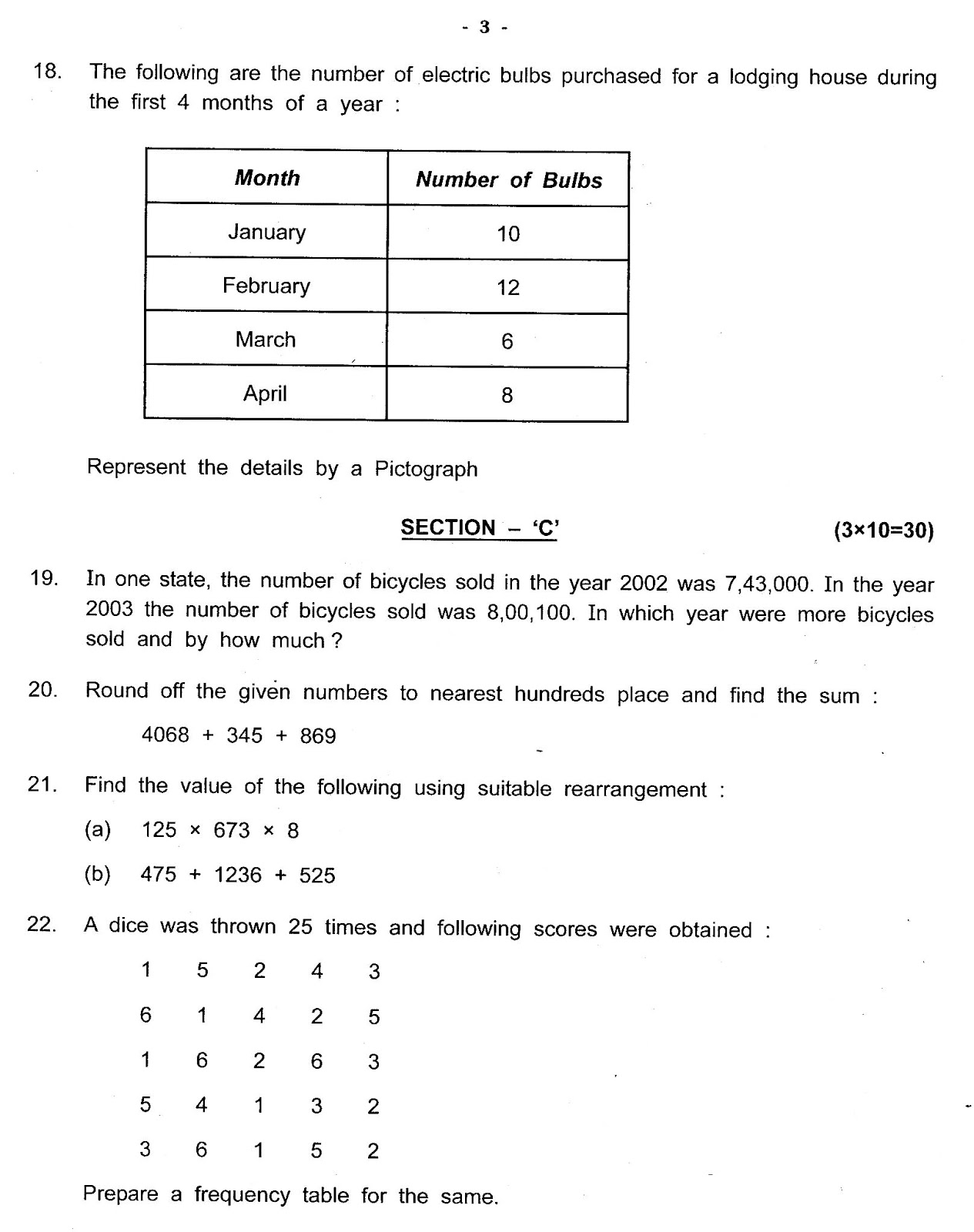 Class VI Mathematics AMITY INTERNATIONAL SCHOOL (PUSHP VIHAR) SA 1 ...