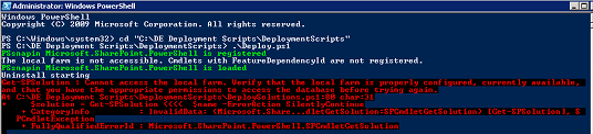 Dev Help: PowerShell Error in SharePoint Server - Cannot Access the Local Farm