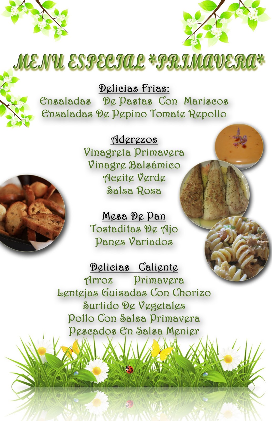 818 Publicidad Y Eventos: DISEÑO DE MENUS