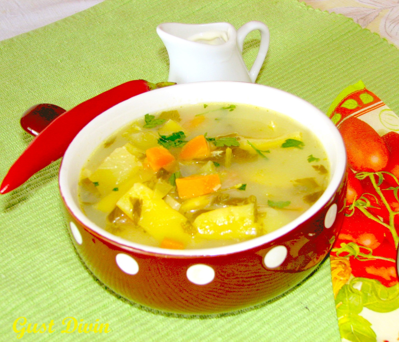 .: Ciorba taraneasca de legume