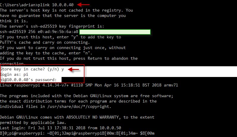 Plink SSH: Auto aceptar hostkey fingerprint al crear un túnel local port forwarding en SSH versión 2