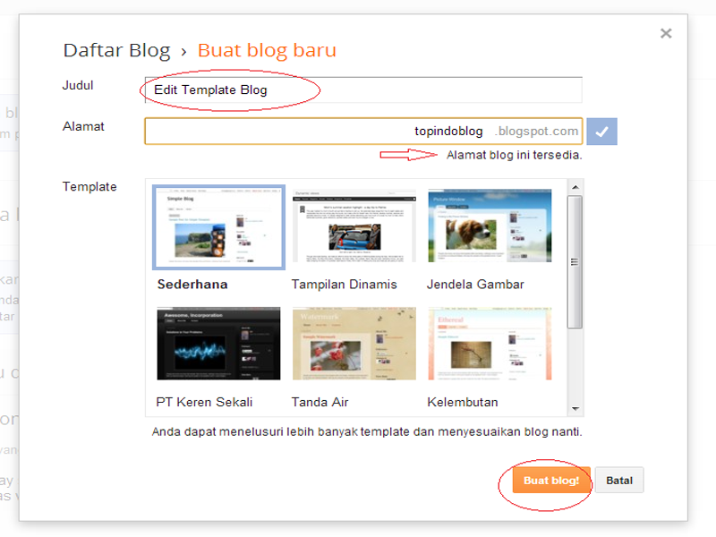 TopIndoBlog Pictures: Gambar Membuat Blog Gratis