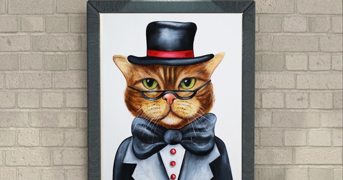 ArtsyPrintsPlus: Hipster Cat Sr Arthur Morgan by k Madison Moore, Fine ...